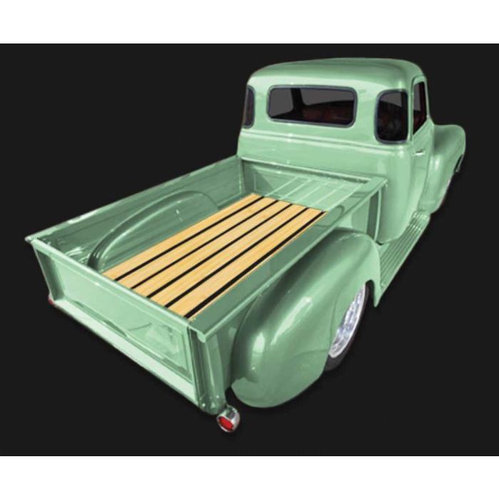 1963 1966 Chevy GMC Short Stepside Bed In A Box Kit With Unfinished Pine Plain Steel Strips And Zinc Coated Hardware